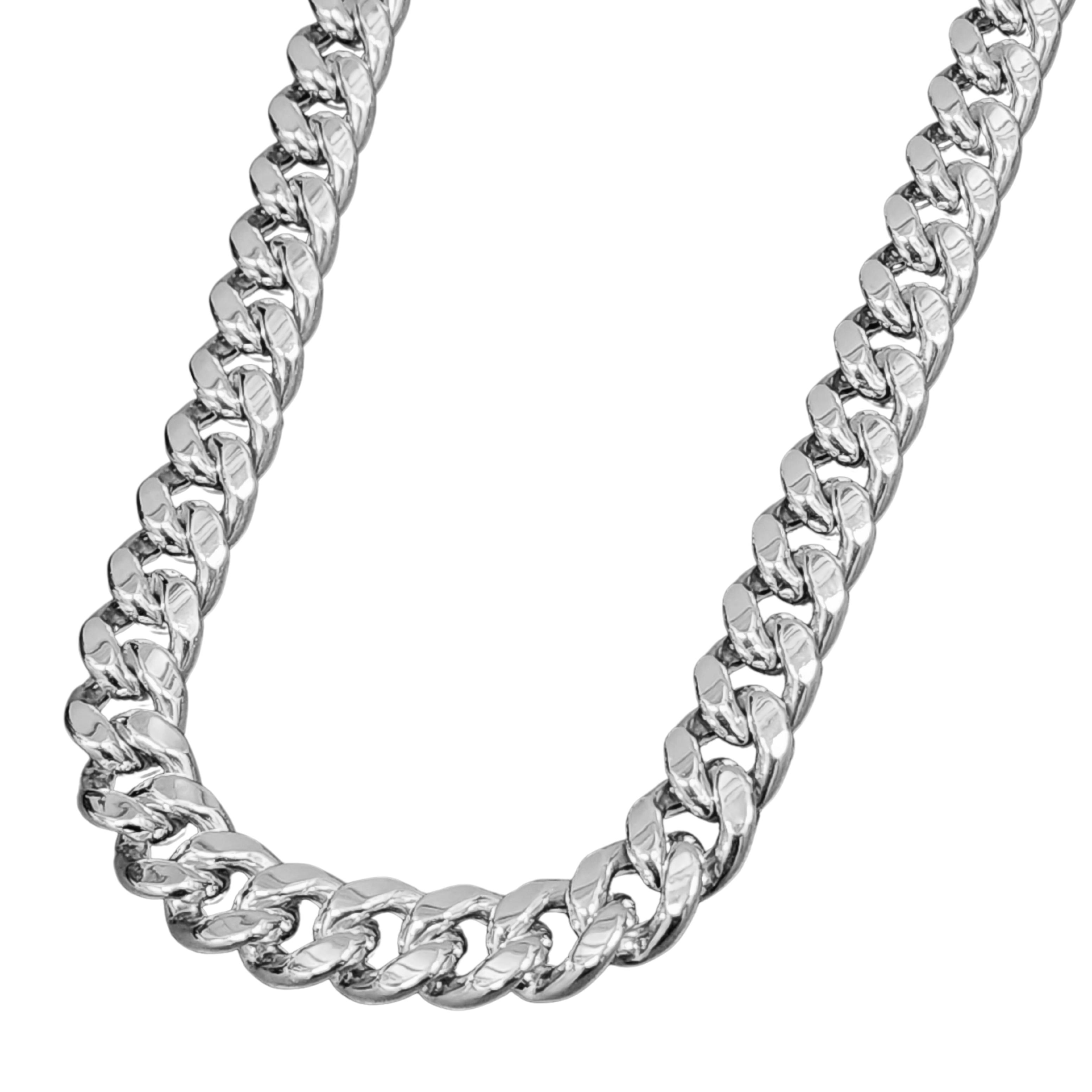 Miami Cuban Link Hollow - 10k White Gold Chains – PAPA JEWELS